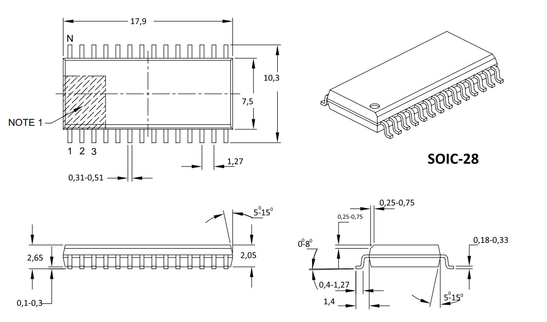 PIC16F876-20I/SO SOIC-28 Микросхема купить в интернет-магазине «Ай-Пи ...
